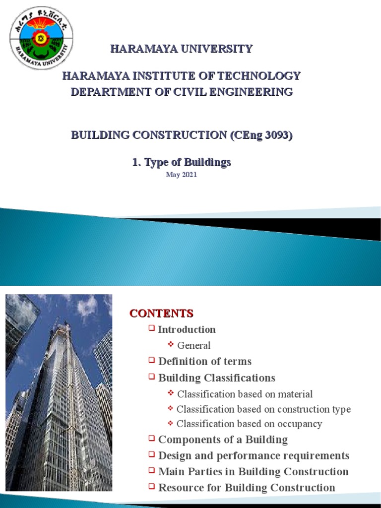 CHAPTER-1 Types of Buildings | Download Free PDF | Building | Consultant