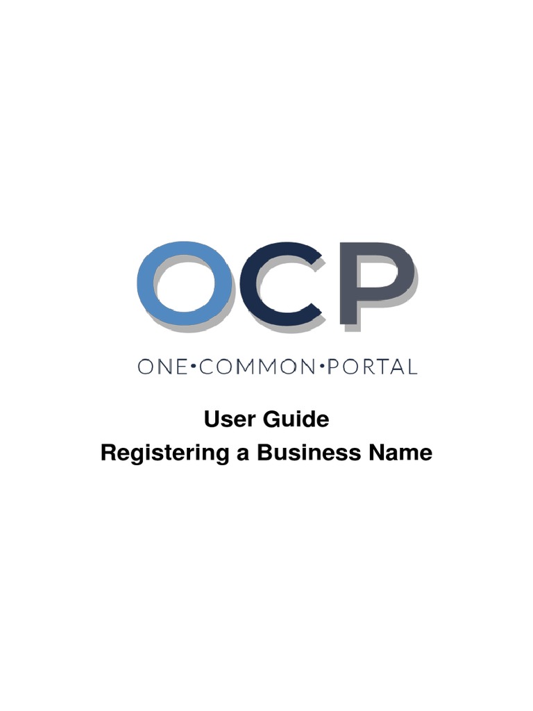 User Guide Registering A Business Name | PDF | Computing | Information ...
