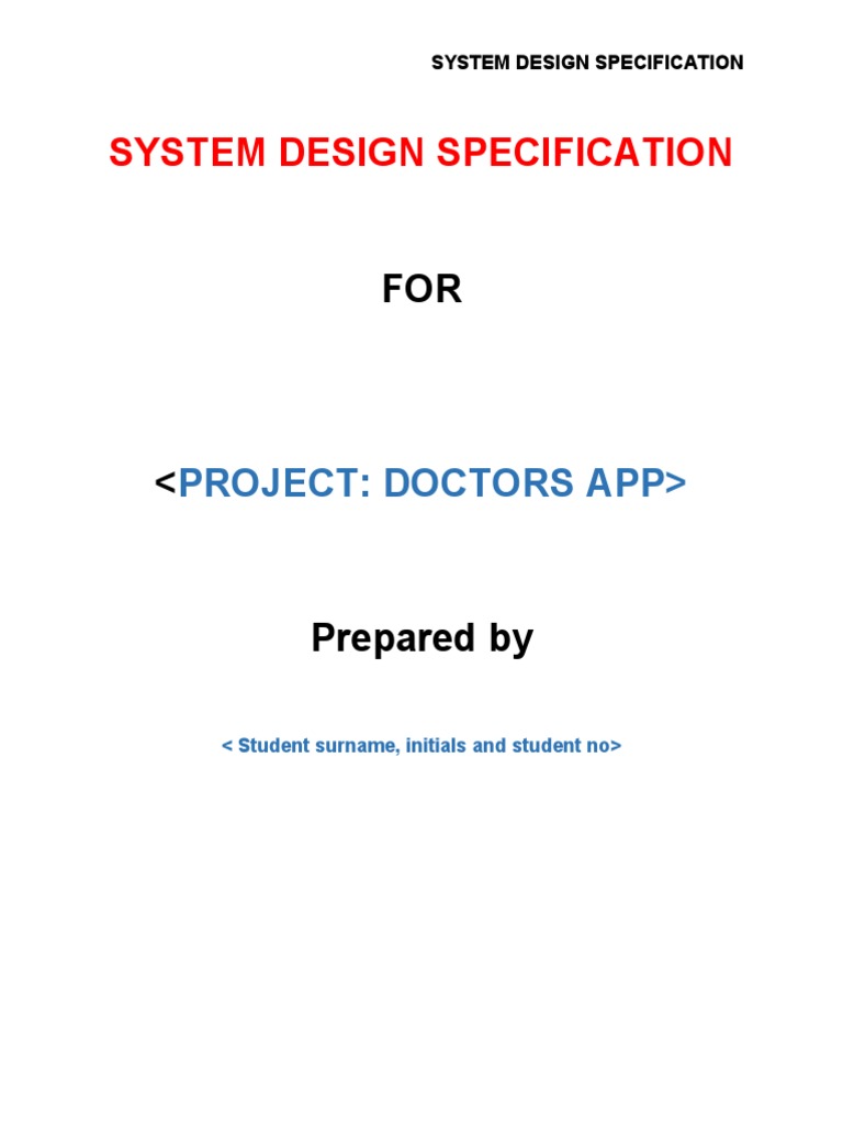 System Design Document - Design Specification | PDF | System ...