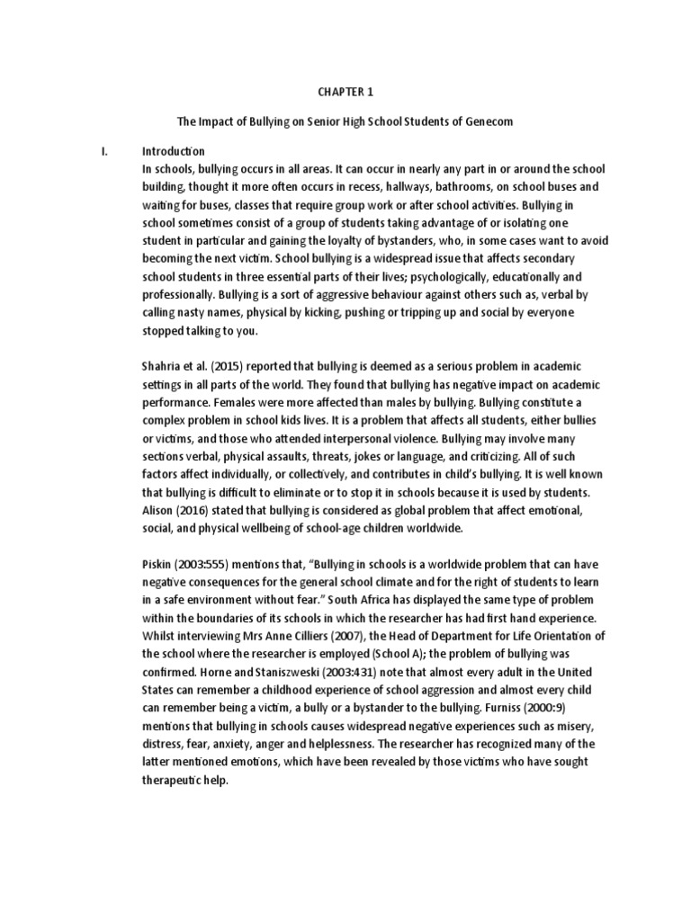 Bullying's Impact on High School Students | PDF | Bullying | Human Nature