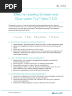 Effective Learning Environments Observation Tool (ELEOT) | PDF | Learning | Teachers