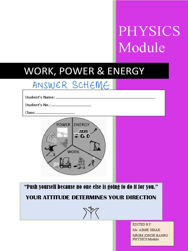 Work, Power & Energy Module JB (MS) | PDF | Potential Energy | Force