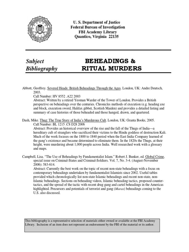 Beheadings: Historical and Cultural Insights | PDF | Satanism