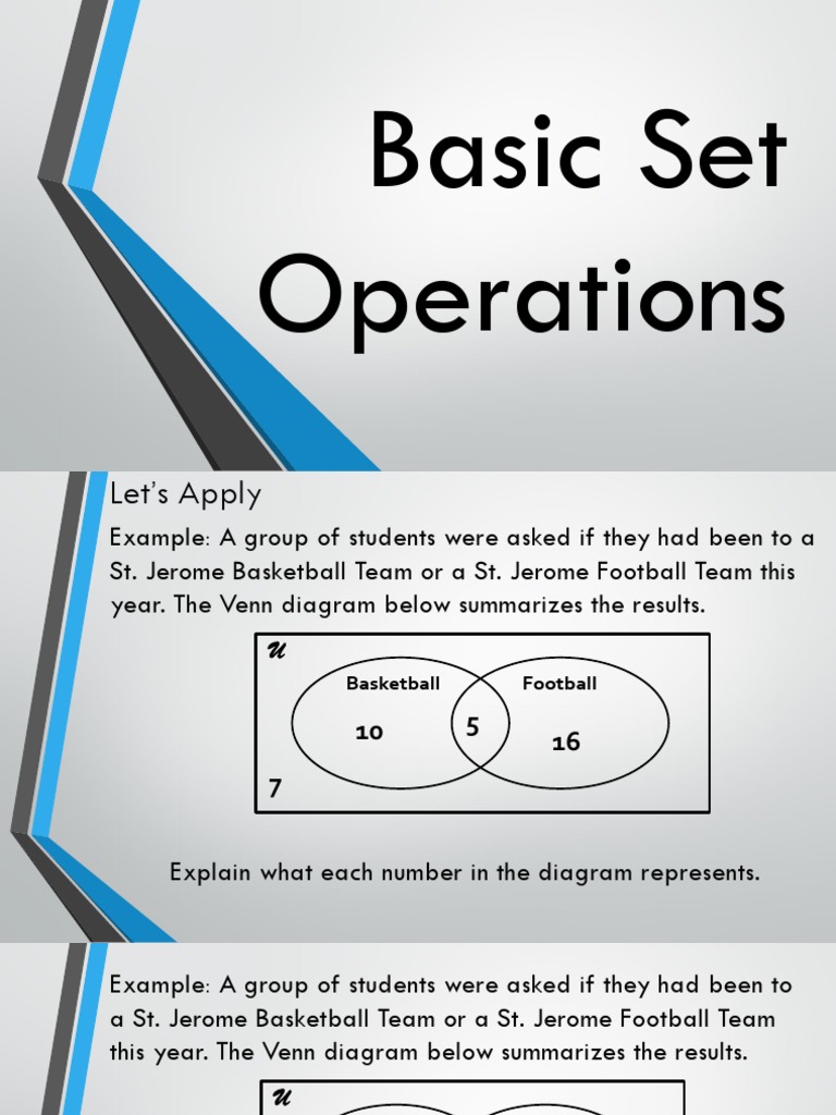 Ppt-Venn Diagram and Set Operations - Part 3 | PDF | Relish | Prepared ...