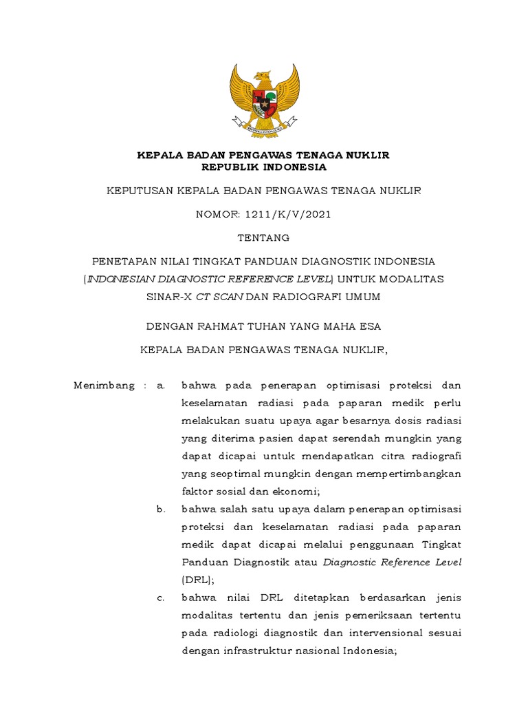 Penetapan I-DRL untuk Sinar-X dan CT Scan | PDF