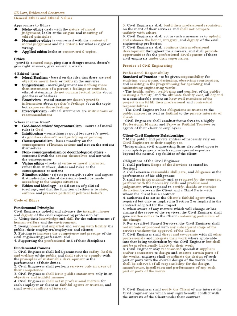 General Ethics and Ethical Values | PDF | Legal Liability | Engineer