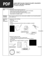 Biology Lab Report Matriculation | PDF | Experiment