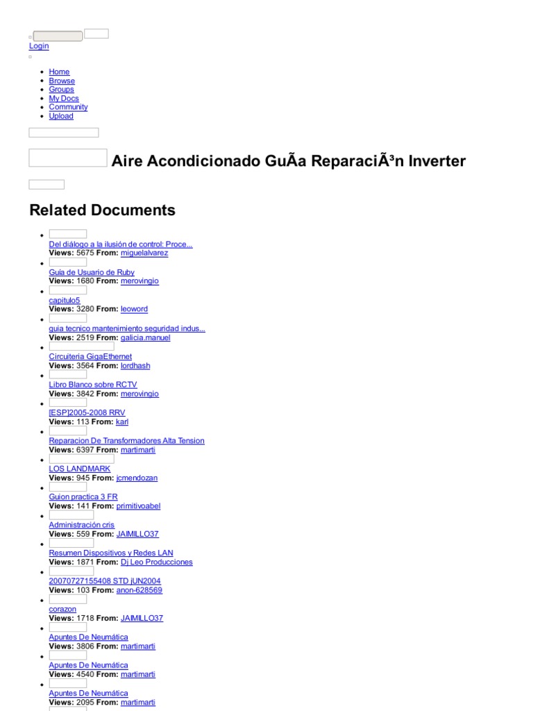 Aire Acondicionado GuAa ReparaciAn Inverter?query2 Diagnostico+ (Aire+acondicionado) | PDF ...