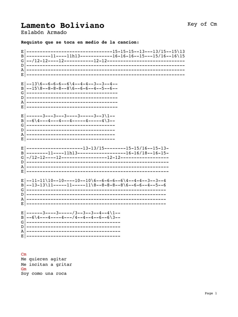 Lamento Boliviano | PDF | Música grabada