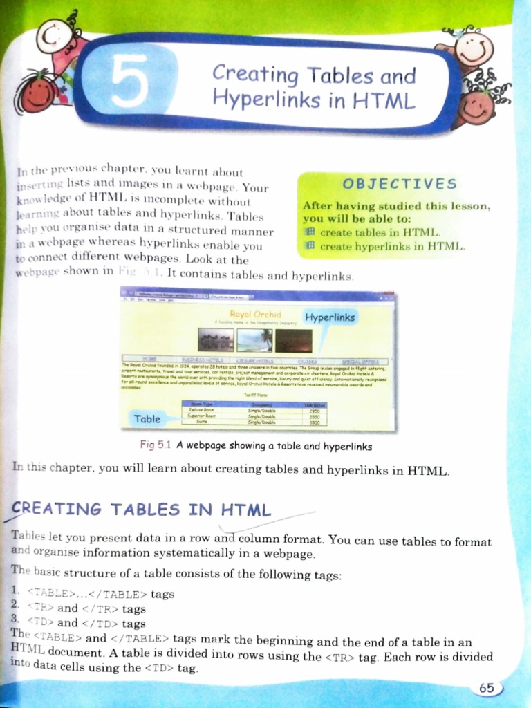 Tables and Hyperlinks | PDF | Hyperlink | Html Element