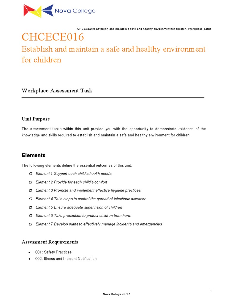 Chcece016 WP Tasks Nv7.1.1 | PDF | Hygiene | Competence (Human Resources)