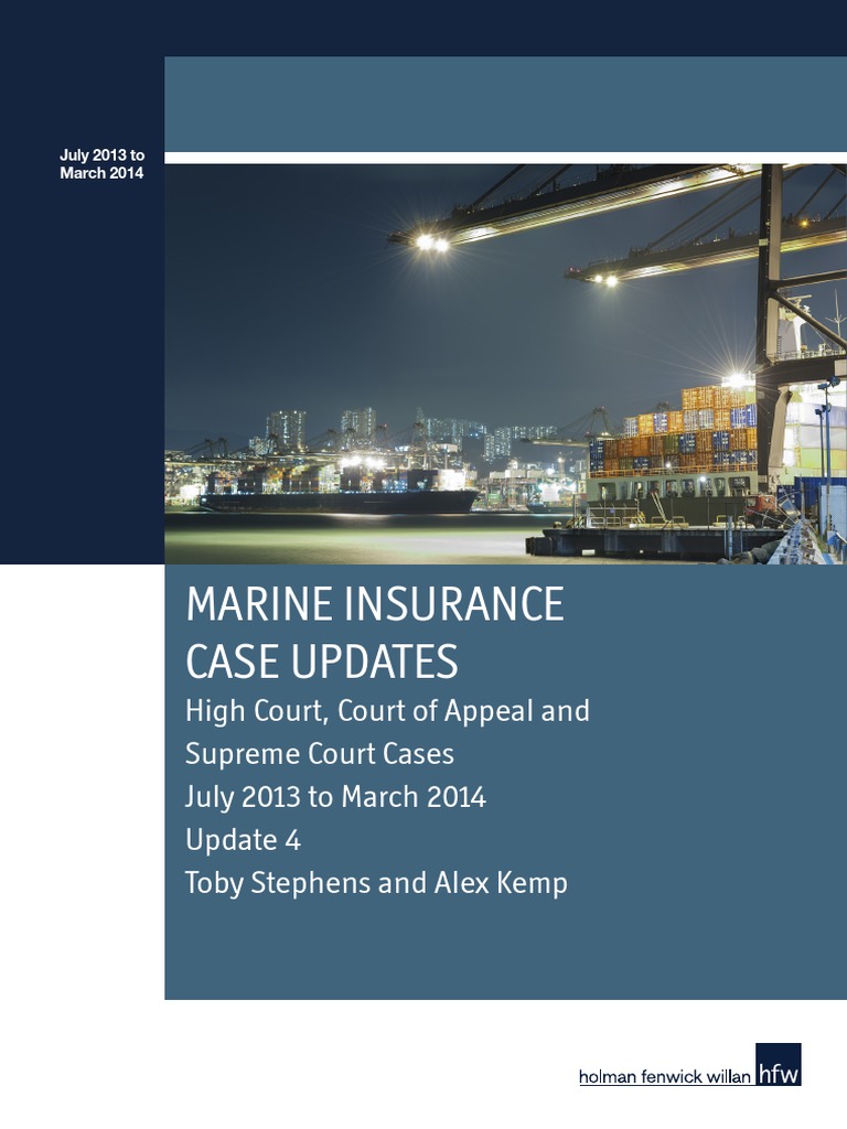 Marine Insurance Case Updates | PDF | Guarantee | Judgment (Law)