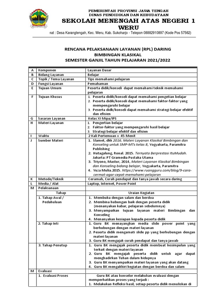 RPL - Tips Memahami Pelajaran | PDF