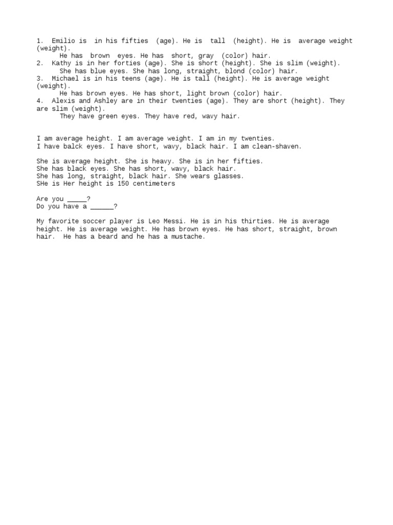 Writing 1 Basic 5 Marcelo | PDF