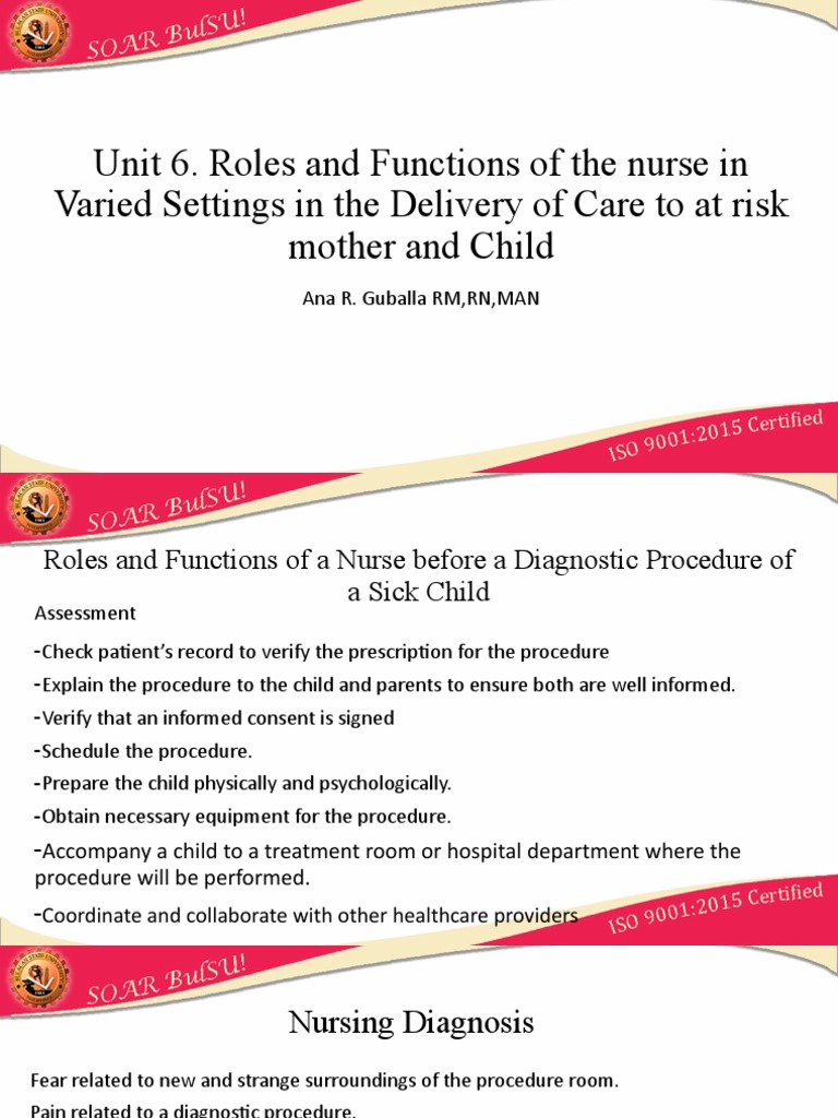 Unit 6. Roles and Functions of A Nurse in The Delivery of Care To A ...