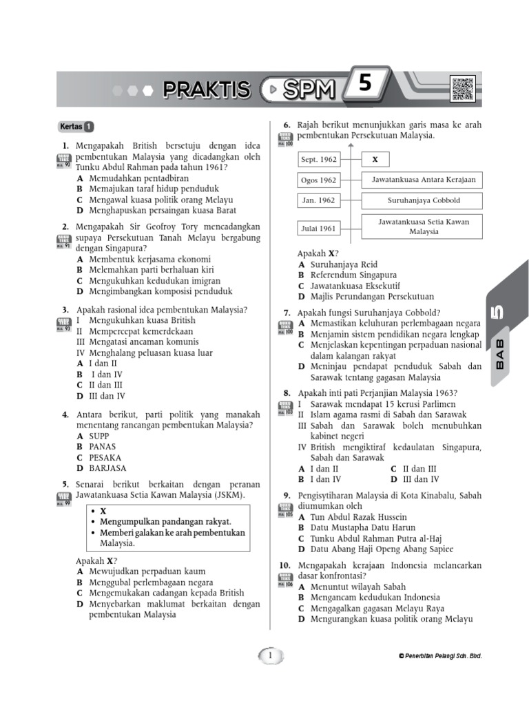 Praktis Sejarah Bab 5 T5? | PDF