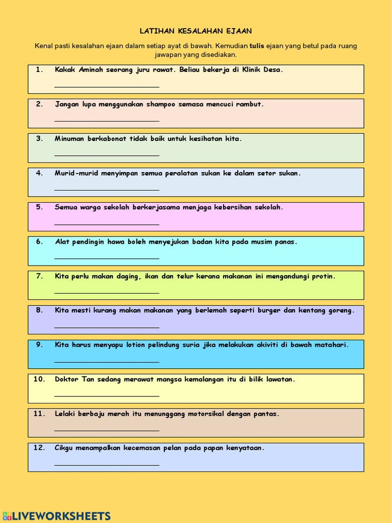 Latihan Ejaan Bahasa Melayu | PDF