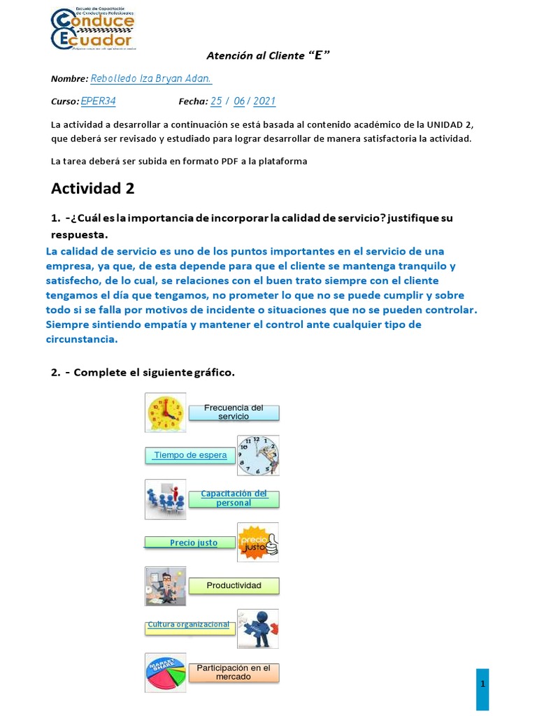 Rebolledo Iza Bryan Adan-Actividad de La Unidad 2 | PDF | Cliente ...