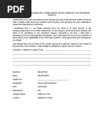 Conflict of Interest Declaration Template | PDF