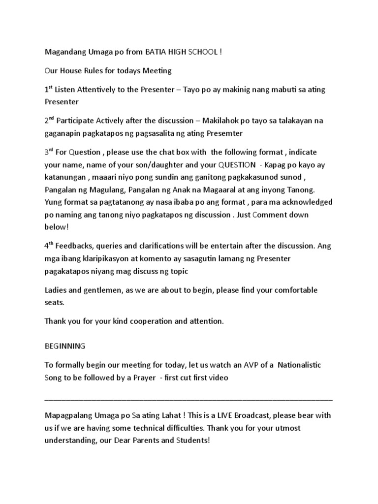 Script For Learning Continuity Plan | PDF