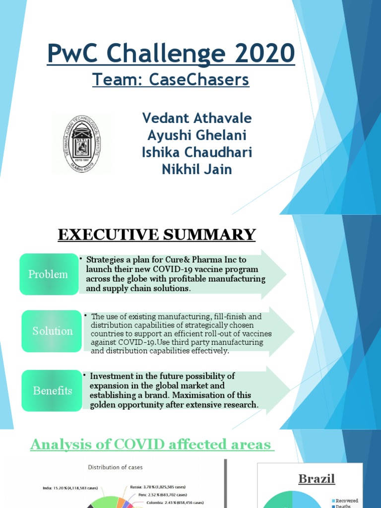 Solution - PWC Case Study - CaseChasers | PDF | Pharmaceutical Industry ...