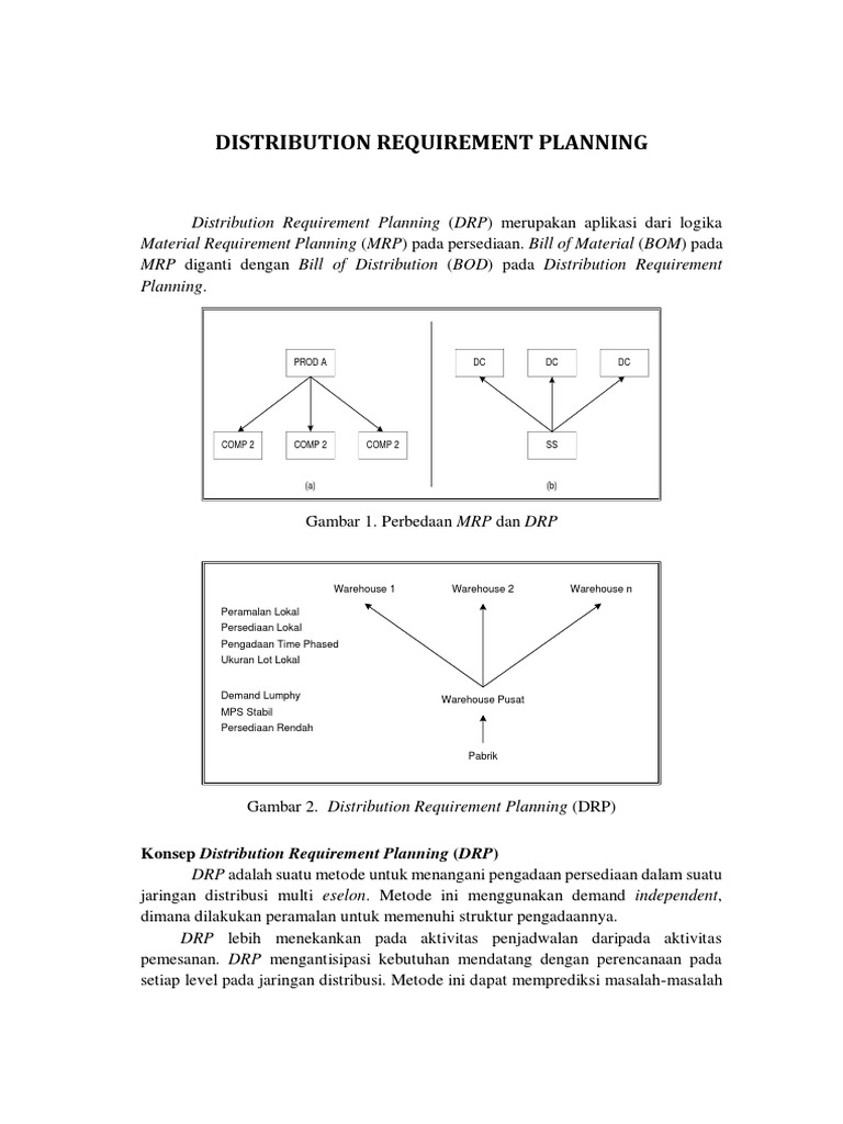 Distribution Requirement Planning (DRP) | PDF