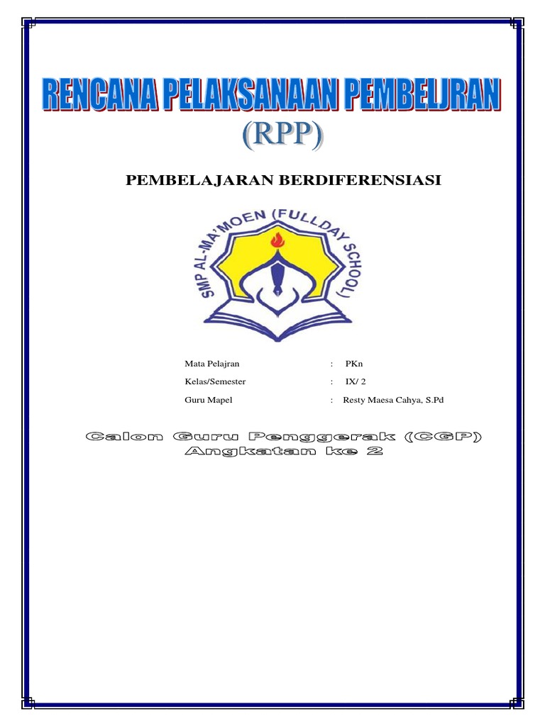 RPP Berdiferensiasi | PDF