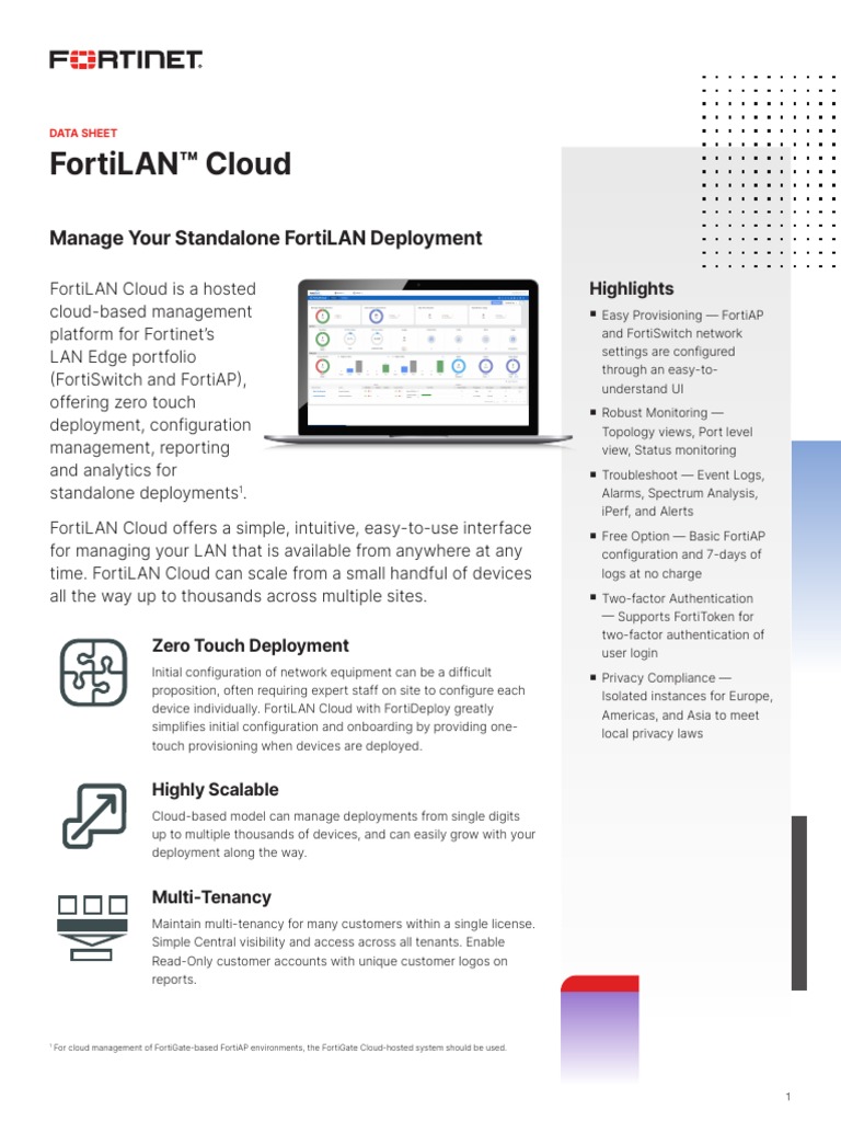 Fortilan™ Cloud: Manage Your Standalone Fortilan Deployment | PDF | Cloud Computing | Computer ...