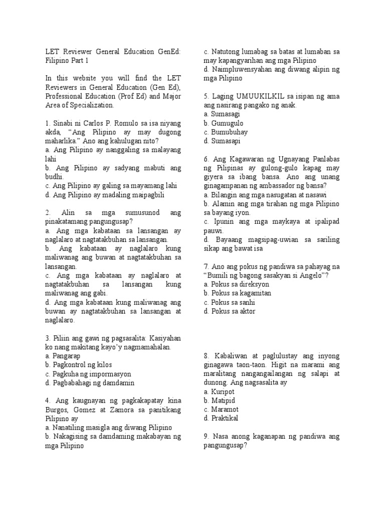 Filipino | PDF