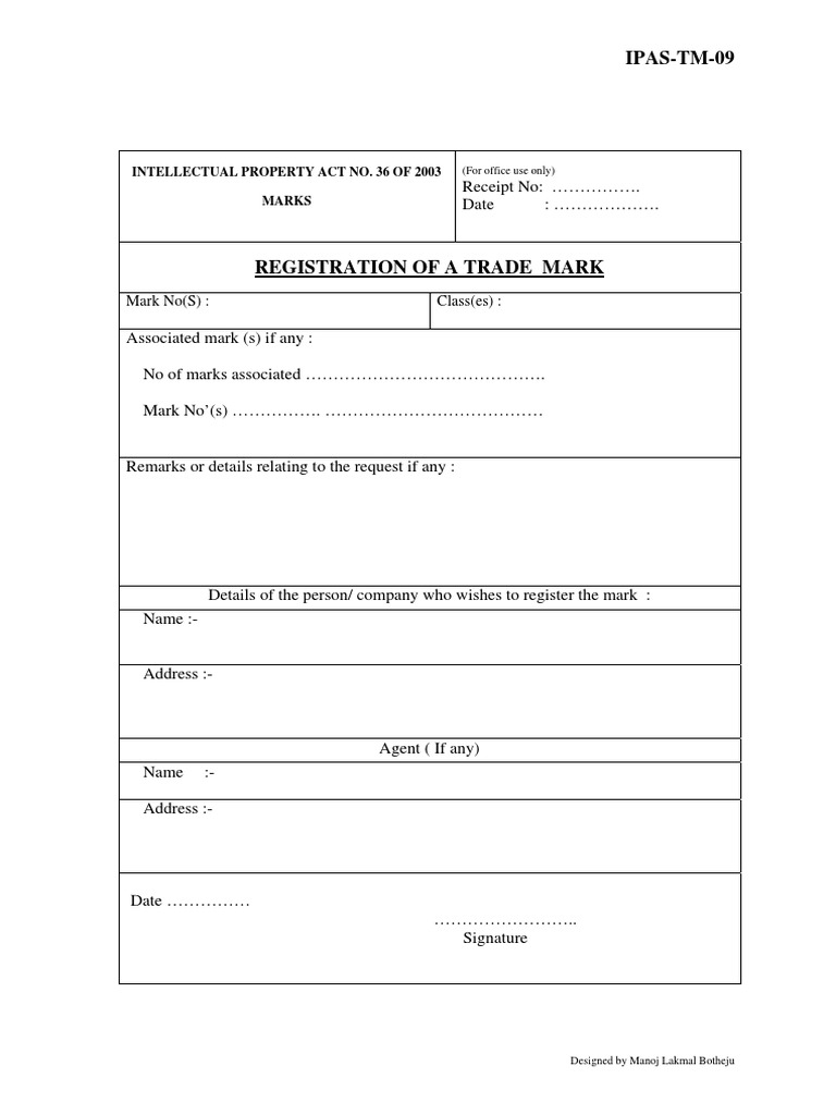 Registration of A Trademark | PDF