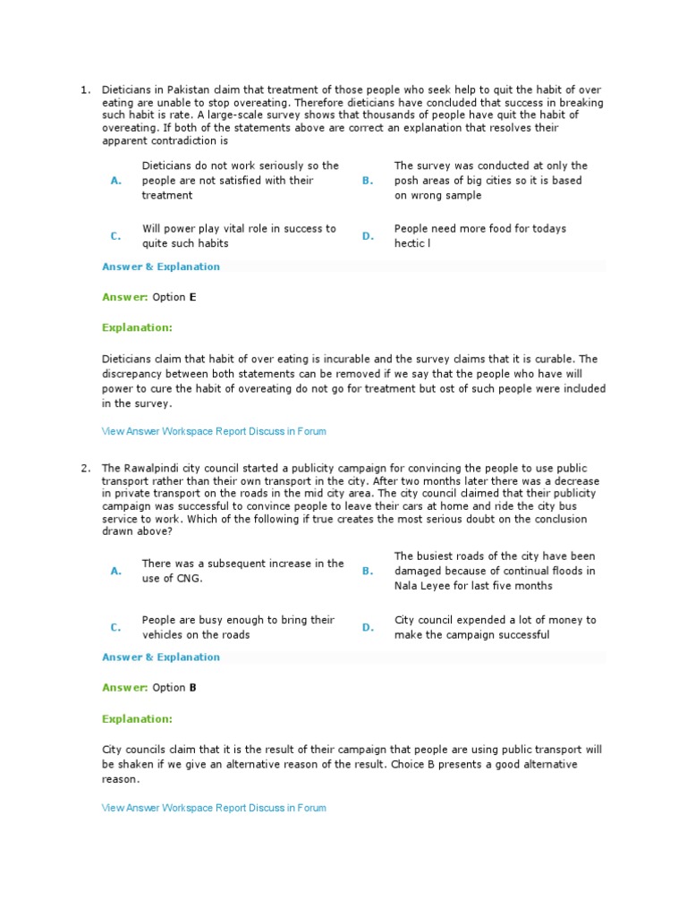 Answer & Explanation | PDF | Argument