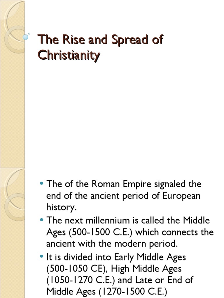 The Rise and Spread of Christianity | PDF | Crusades | Catholic Church