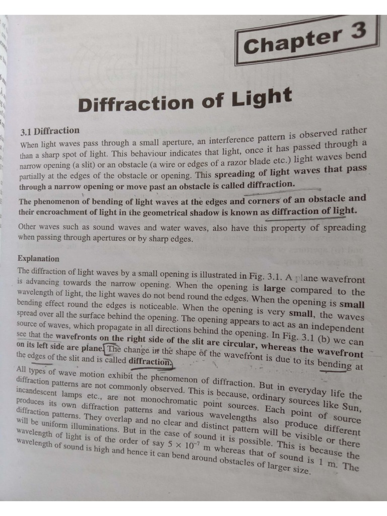 Diffraction of Light | PDF