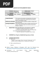 Detailed Lesson Plan. (Music) | PDF | Lesson Plan | Singing