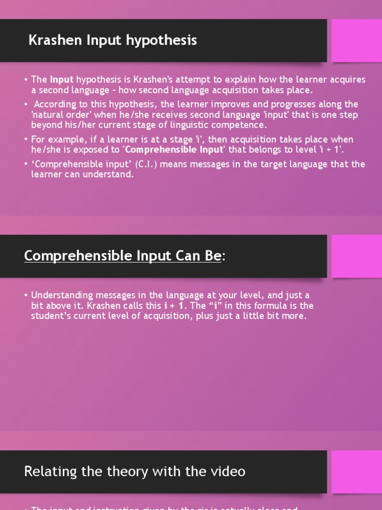 Krashen Input | PDF