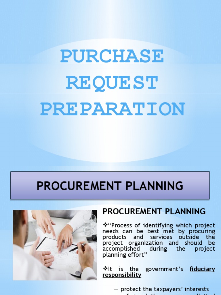 PR Preparation | PDF | Procurement | Feasibility Study