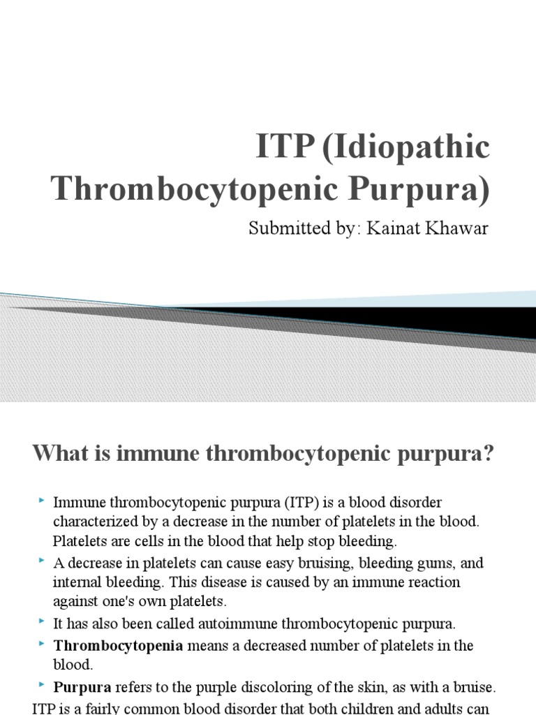 Idiopathic Thrombocytopenic Purpura Pathophysiology