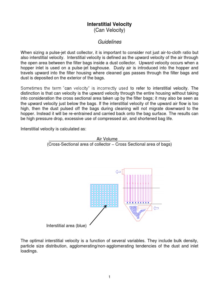 Interstitial Velocity Guidelines | PDF | Applied And Interdisciplinary ...