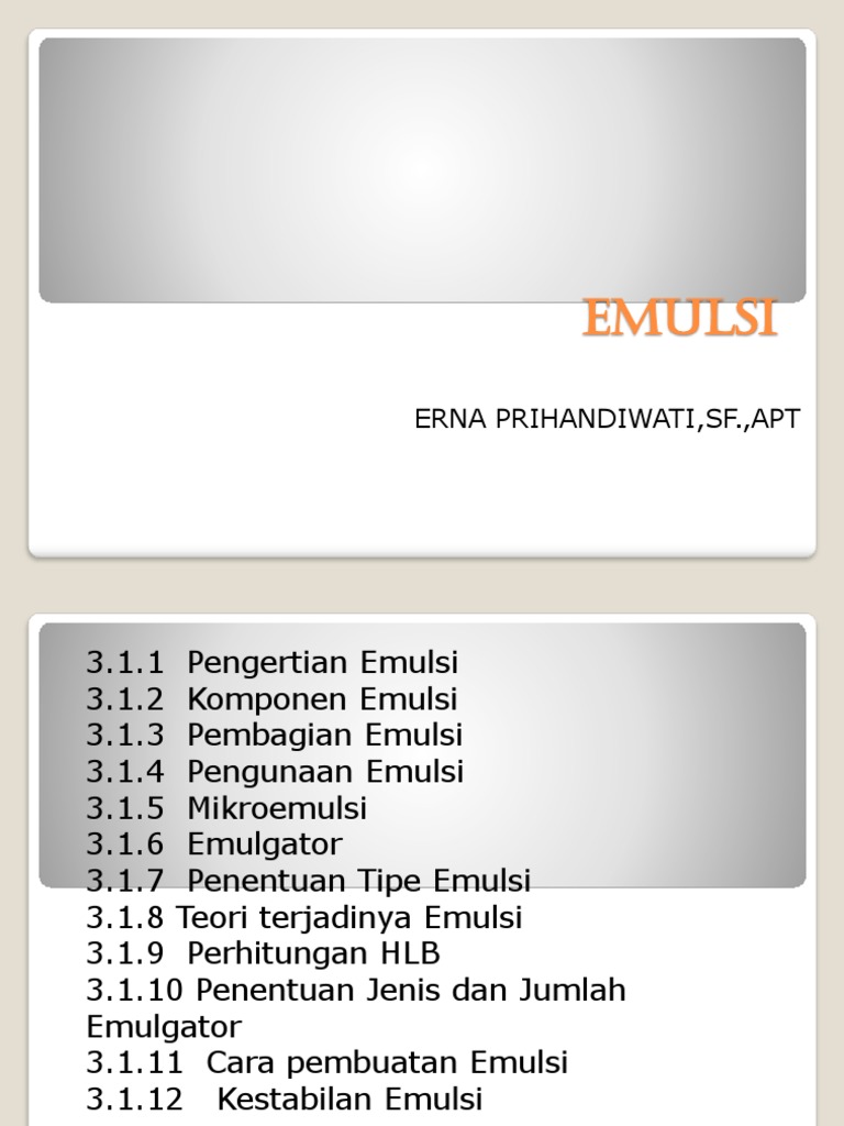 Emulsi Ppt-Dikonversi | PDF