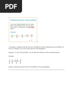 Detailed Lesson Plan 1 | PDF | Fraction (Mathematics) | Subtraction