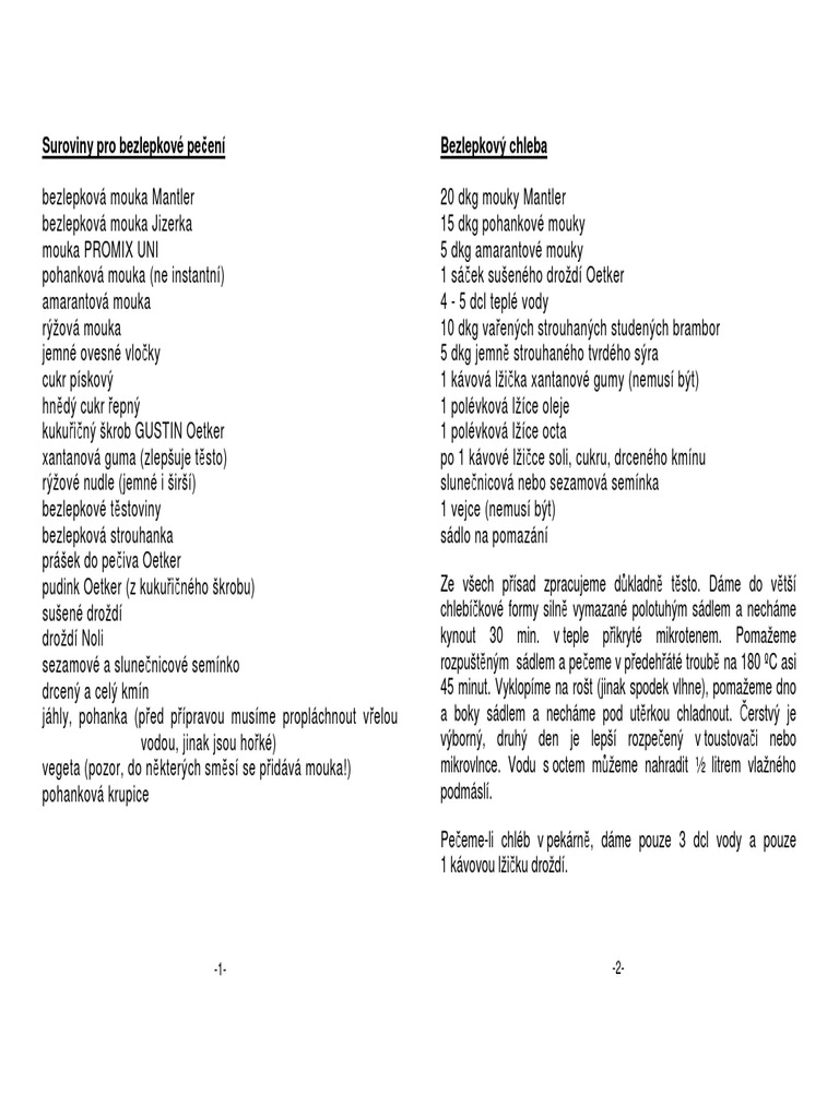 Bezlepkové Recepty | PDF