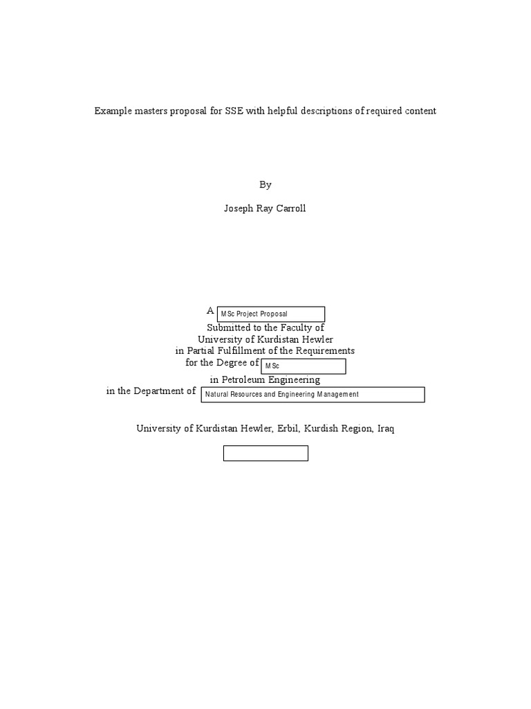 Example MSC Proposal | PDF | Addendum | Paragraph