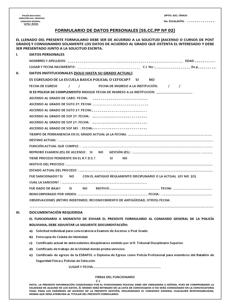 Formulario 2 | PDF | Gobierno | Justicia