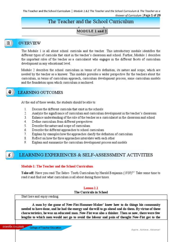 Prof Ed | PDF | Curriculum | Teachers