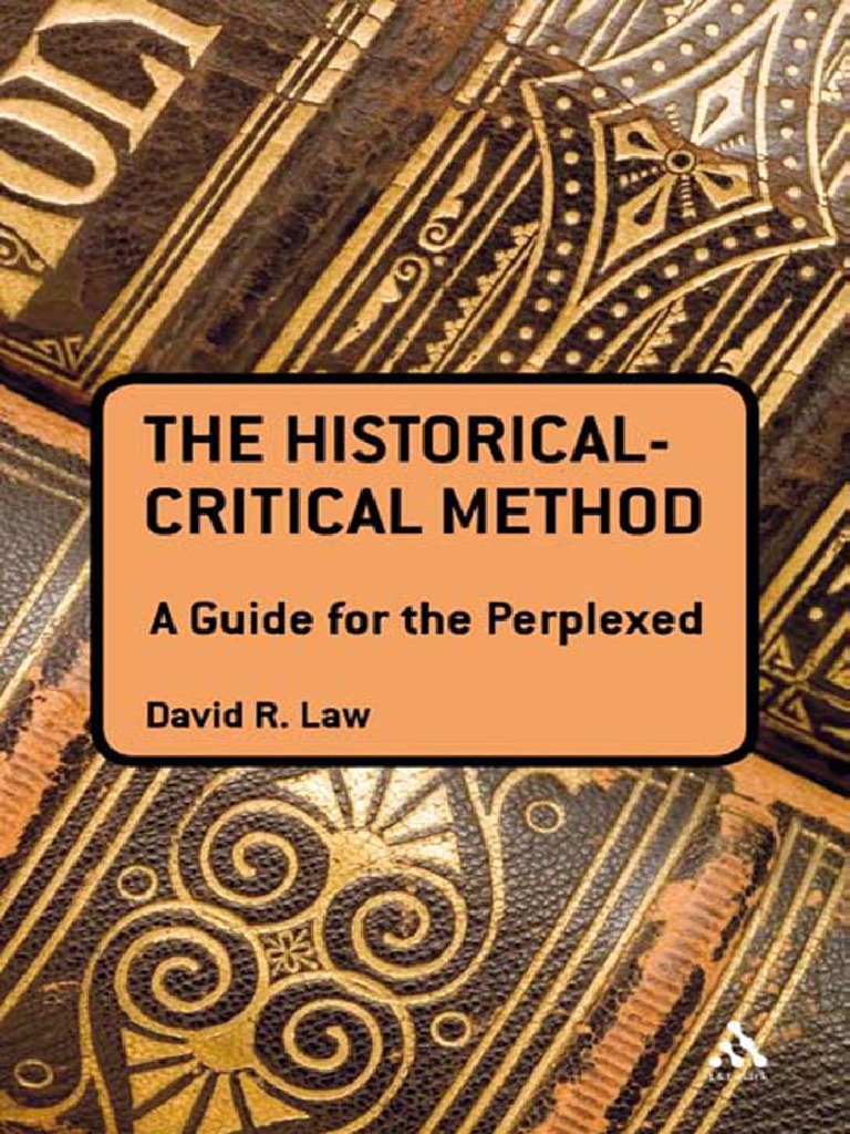 The Historical-Critical Method: A Guide For The Perplexed (PDFDrive ...