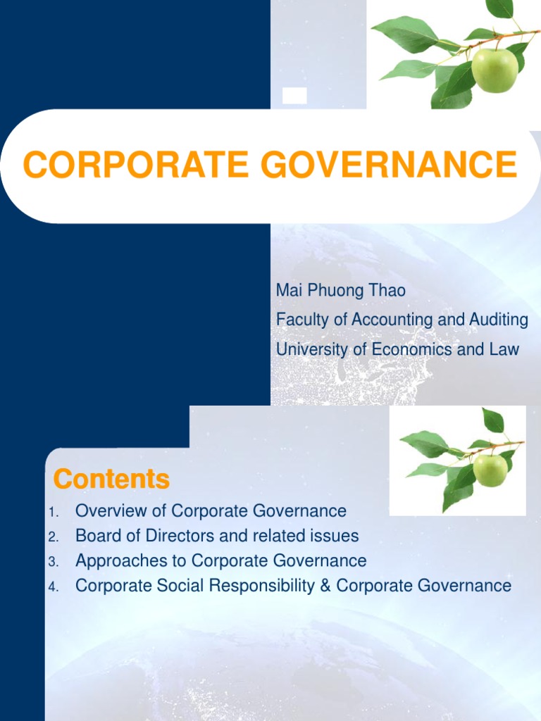 Corporate Governance Overview and Theories | PDF | Governance ...