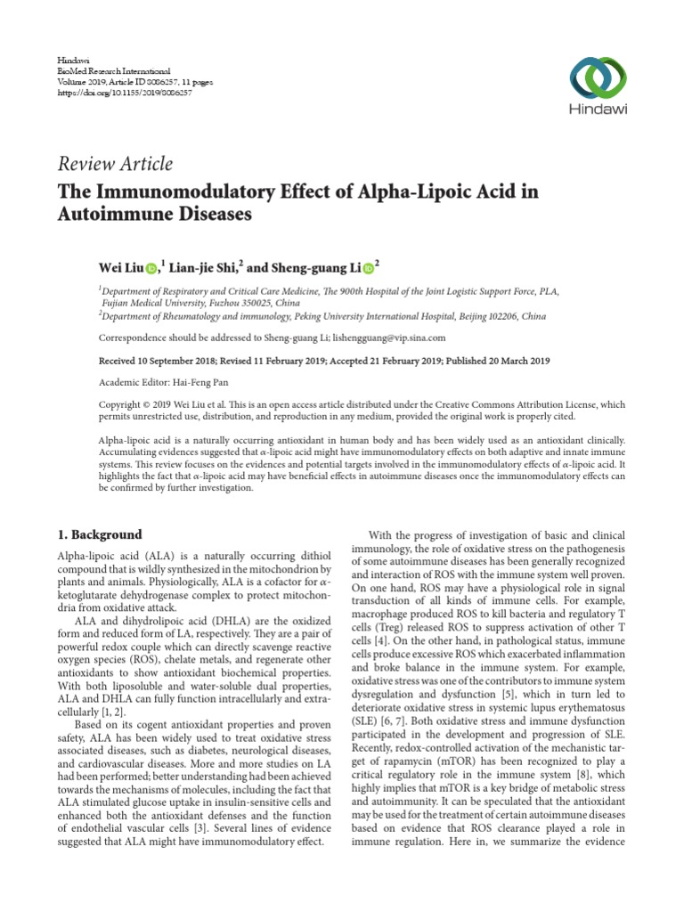 Liu, W., Shi, L., & Li, S. (2019) - The Immunomodulatory Effect of ...