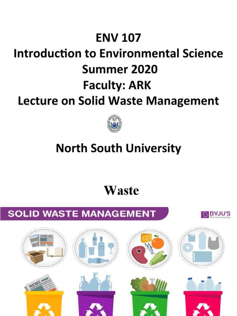 ARK - EnV107 - Solid Waste Management - Summer-2020 | PDF | Recycling ...