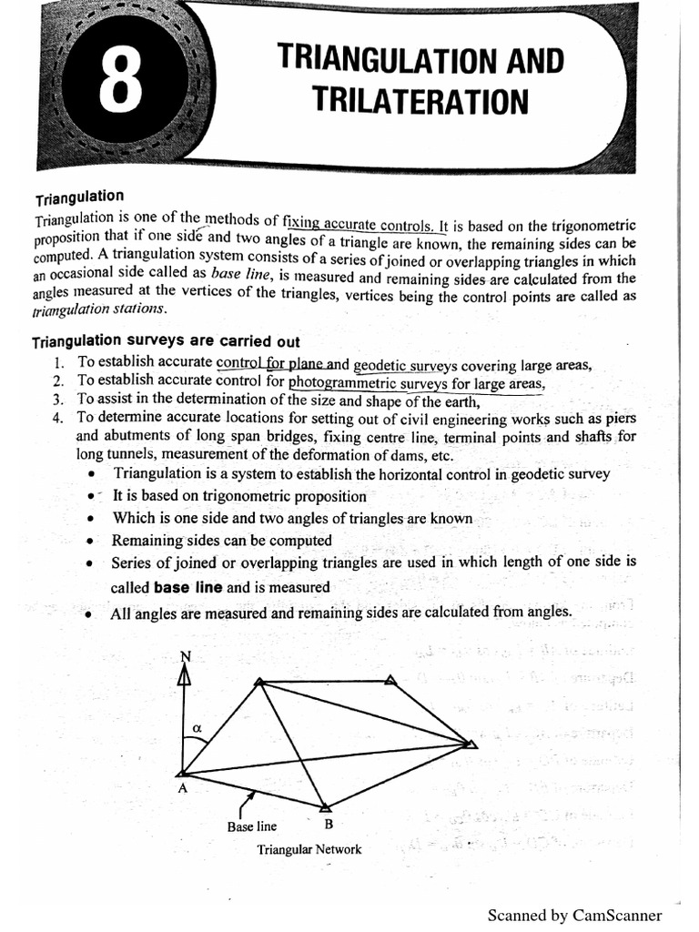 Triangulation and Trilateration | PDF