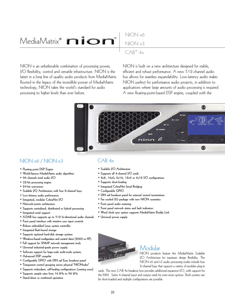 Peavey MM Nion | PDF | Input/Output | Computer Architecture